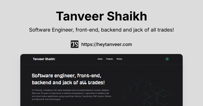 Tanveer Shaikh | Software Engineer
